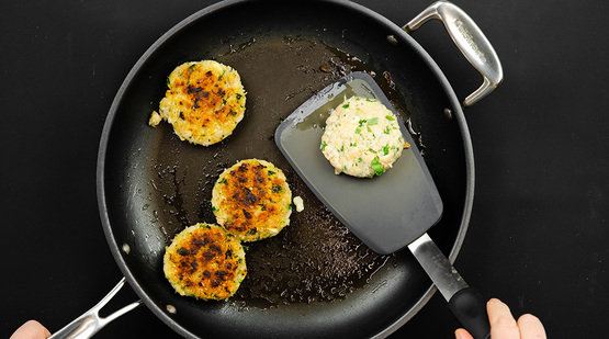 White Bean Hemp Cakes with Kale Slaw & Cajun Mayo