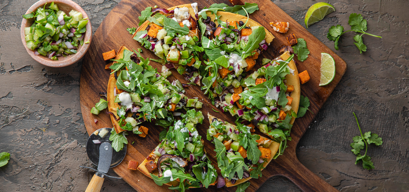 Mexican Socca Pizza | Plant-Based Recipes
