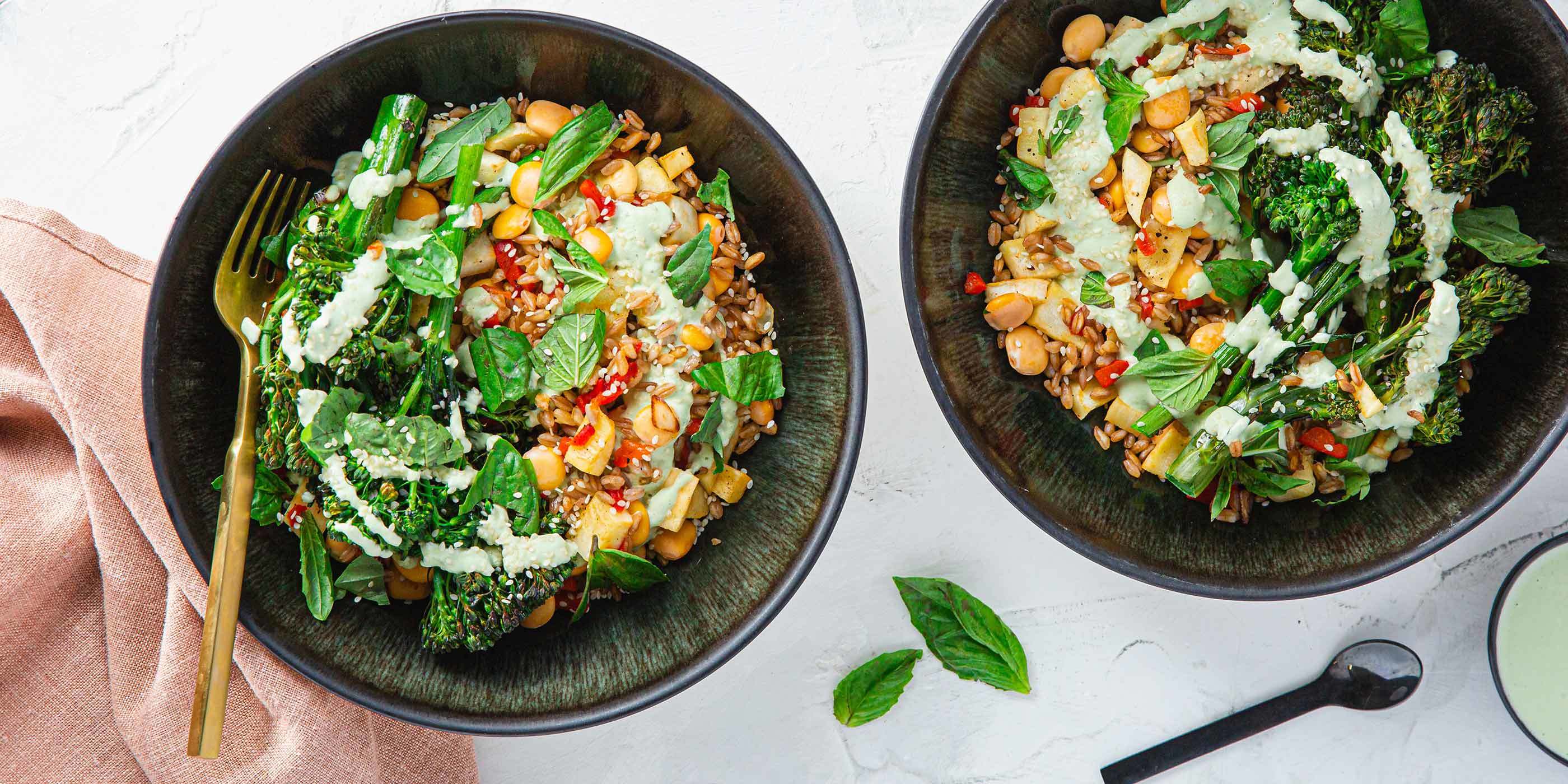 Calabrian Bean & Veggie Bowls | Plant-Based Recipes