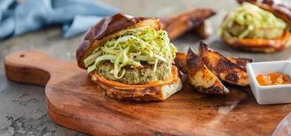 Green Veggie Burgers | Plant-Based Recipes