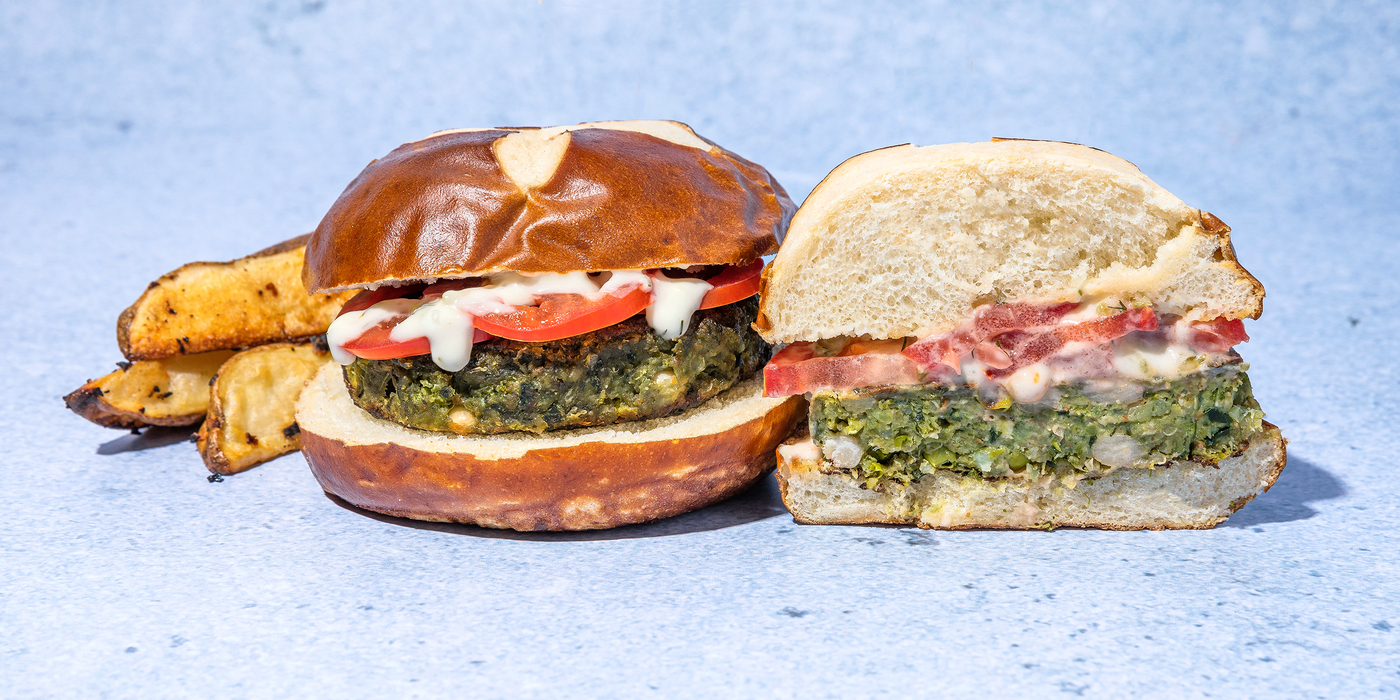 Green Veggie Burgers | Plant-Based Recipes