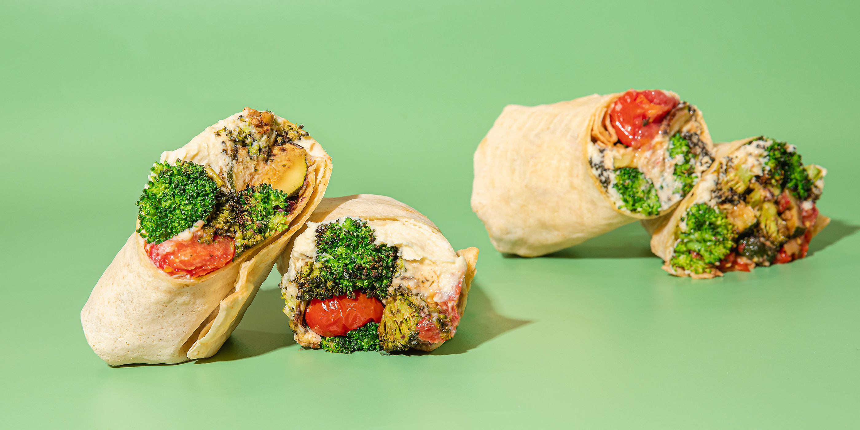 Roasted Veggie Hummus Wraps | Plant-Based Recipes