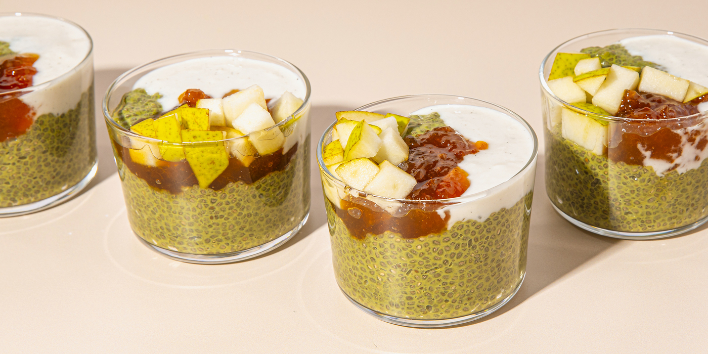 Matcha Chia Parfait | Plant-Based Recipes