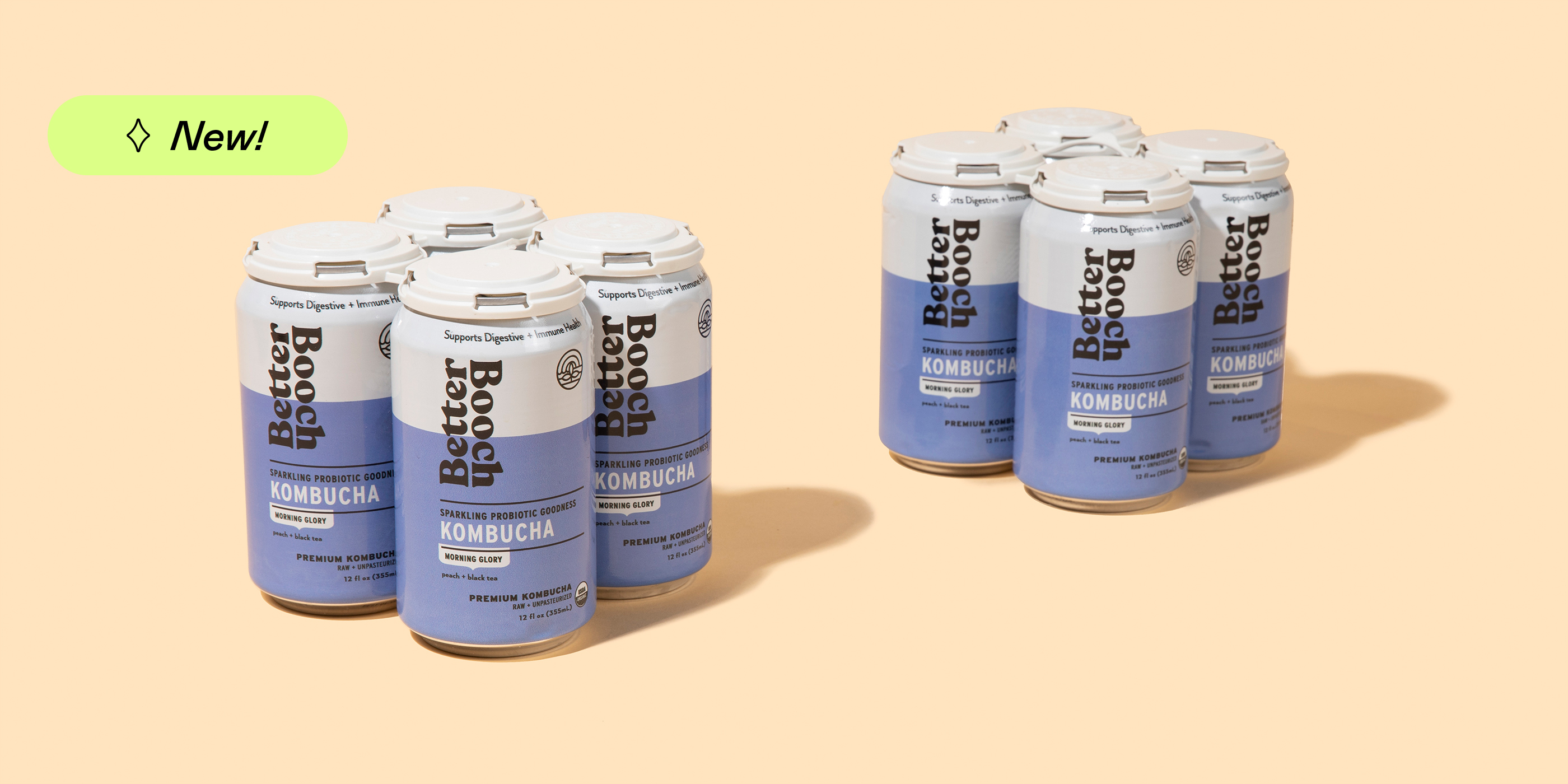 Morning Glory Kombucha 4-Pack | Plant-Based Recipes