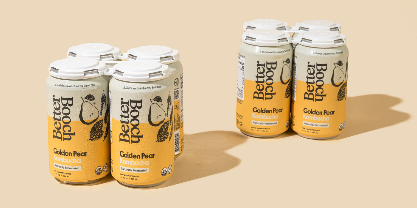 Golden Pear Kombucha 4-Pack | Plant-Based Recipes
