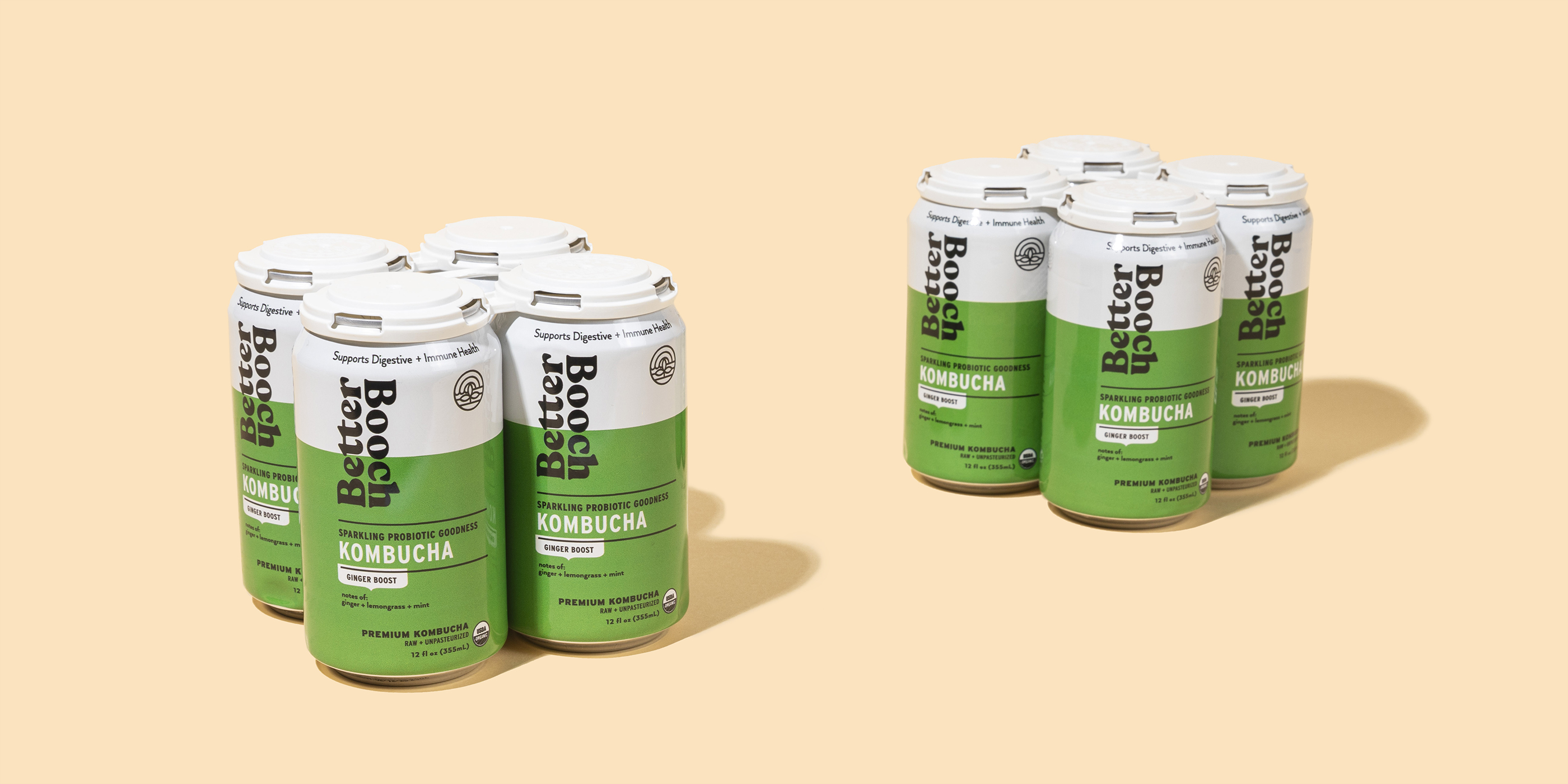 Ginger Boost Kombucha 4-Pack | Plant-Based Recipes