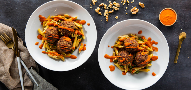Miso-Walnut Meatballs | Plant-Based Recipes