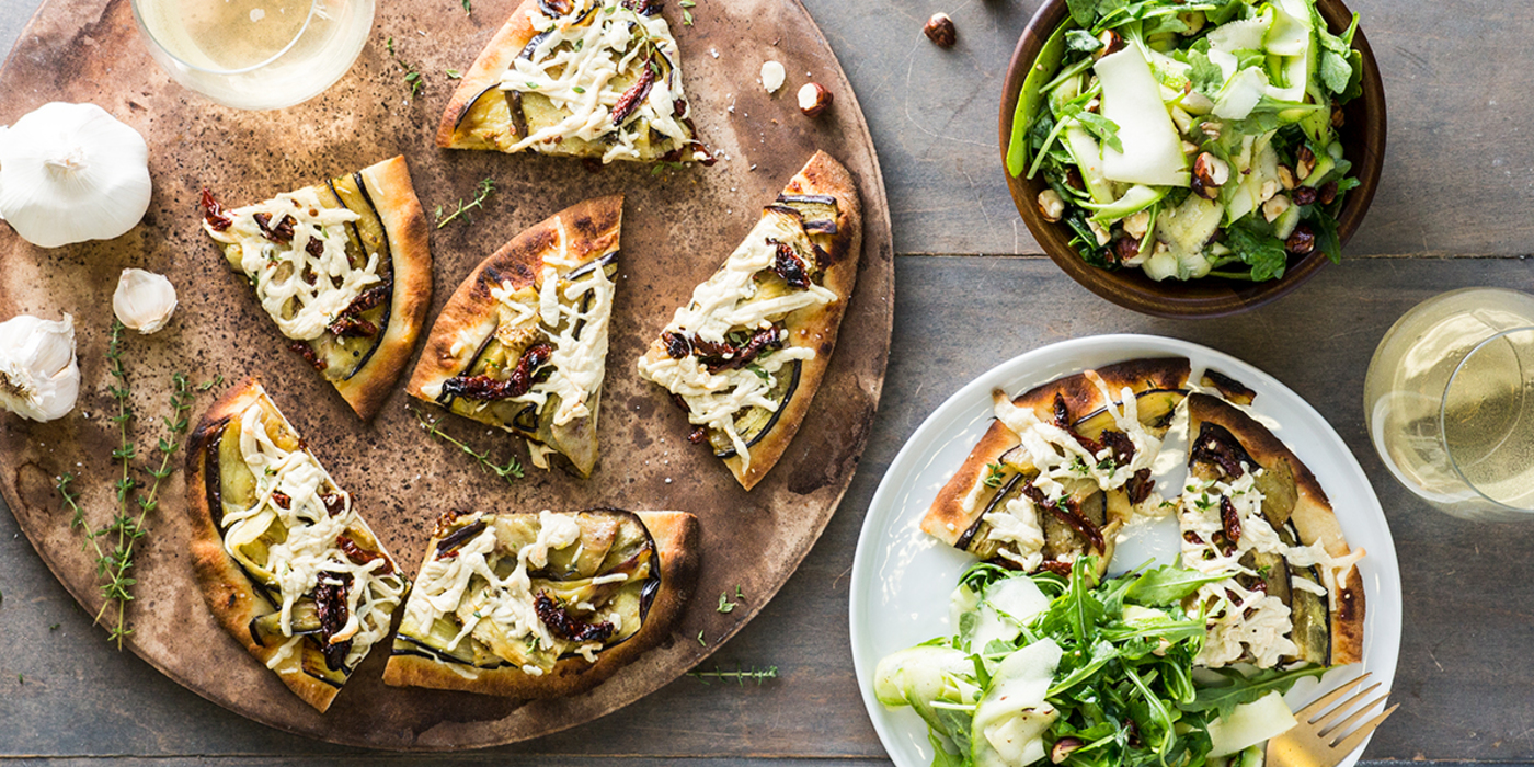 Eggplant Parmesan Flatbread | Plant-Based Recipes