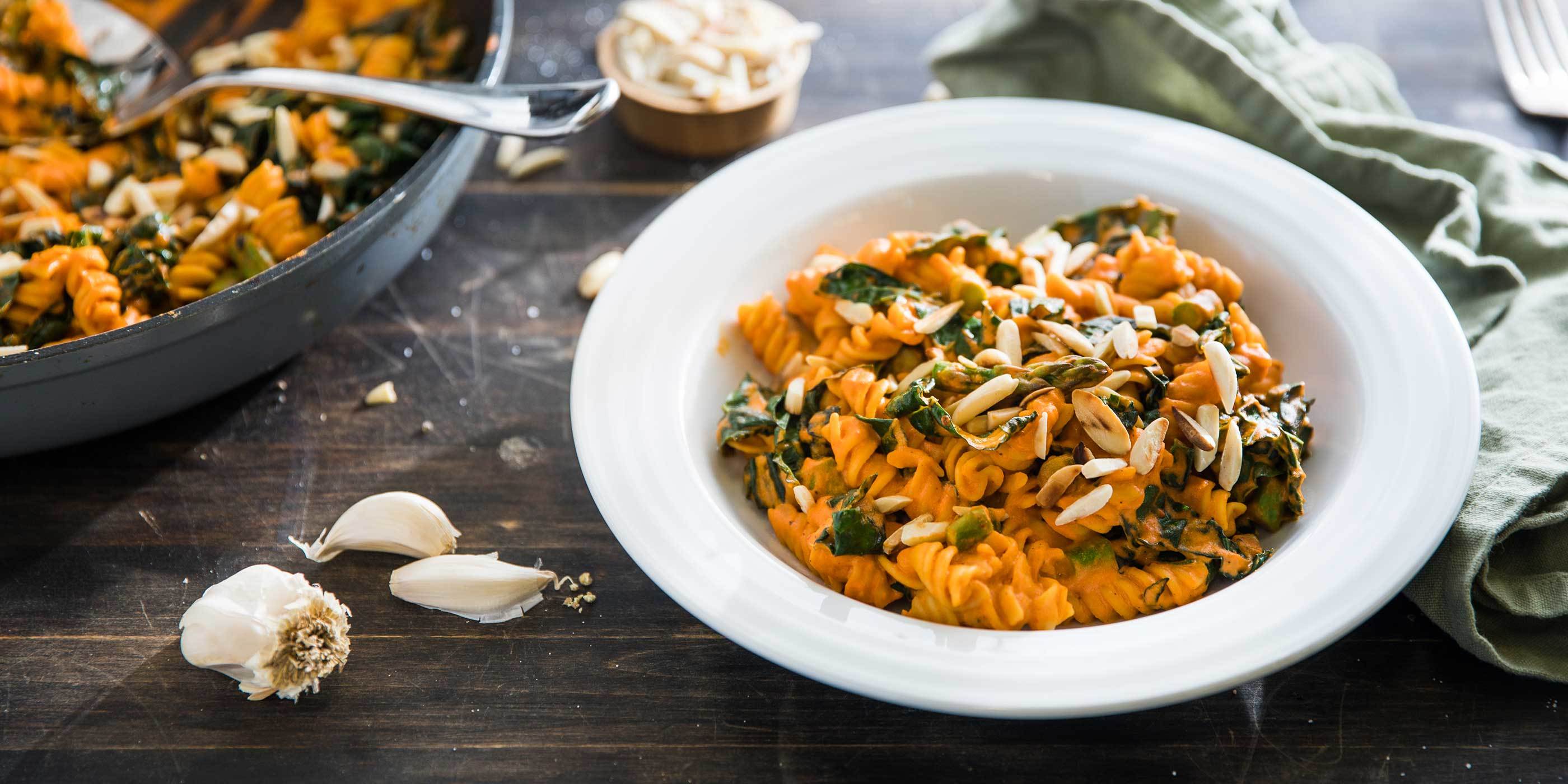 Creamy Red Pepper Rotini | Plant-Based Recipes