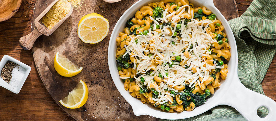 Creamy Mac n' Cheese and Greens