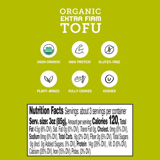 Organic Extra Firm Tofu 6-Pack | Plant-Based Recipes