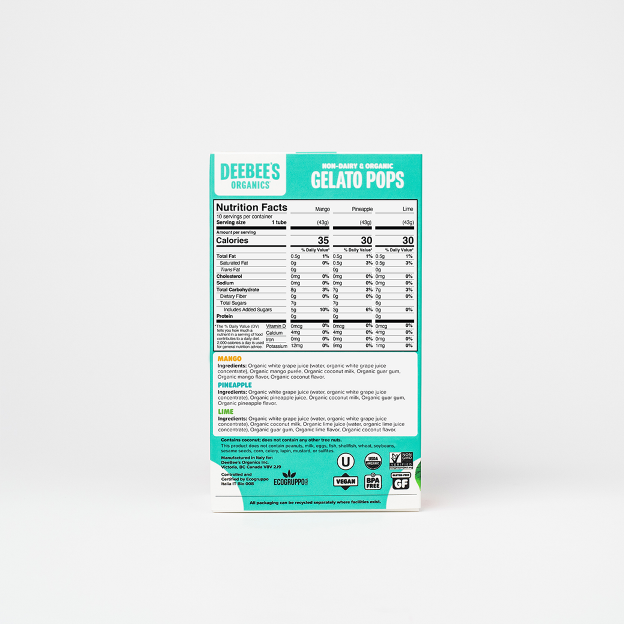 Gelato Pops | Plant-Based Recipes